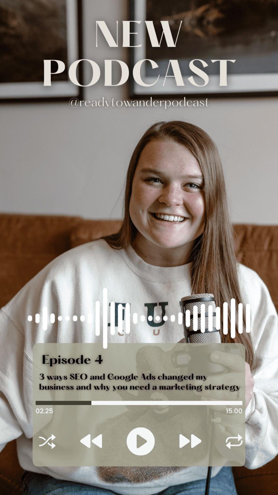 Ready to Wander Podcast EP4: Google Ads and My Marketing Strategy - sydneybreann.com